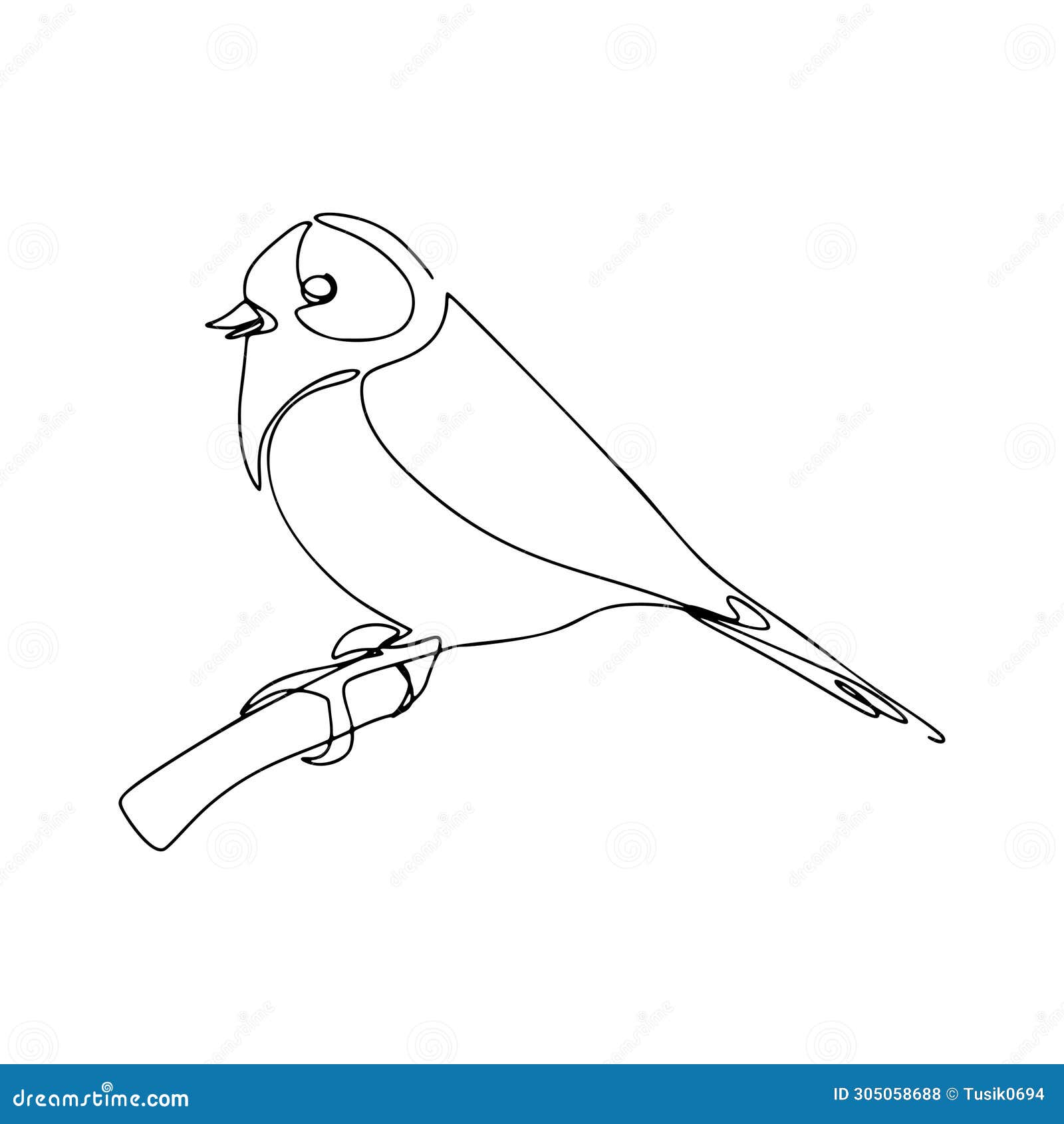 One Continuous Line Bird Illustration Stock Vector - Illustration of ...