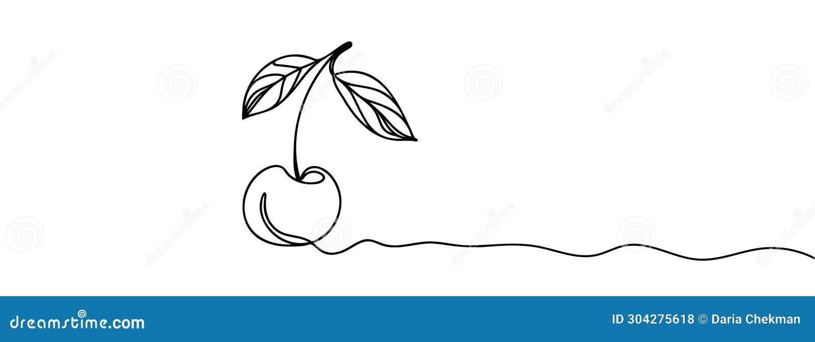 One Continuous Line Drawing of a Cherry Blossom Stock Vector ...