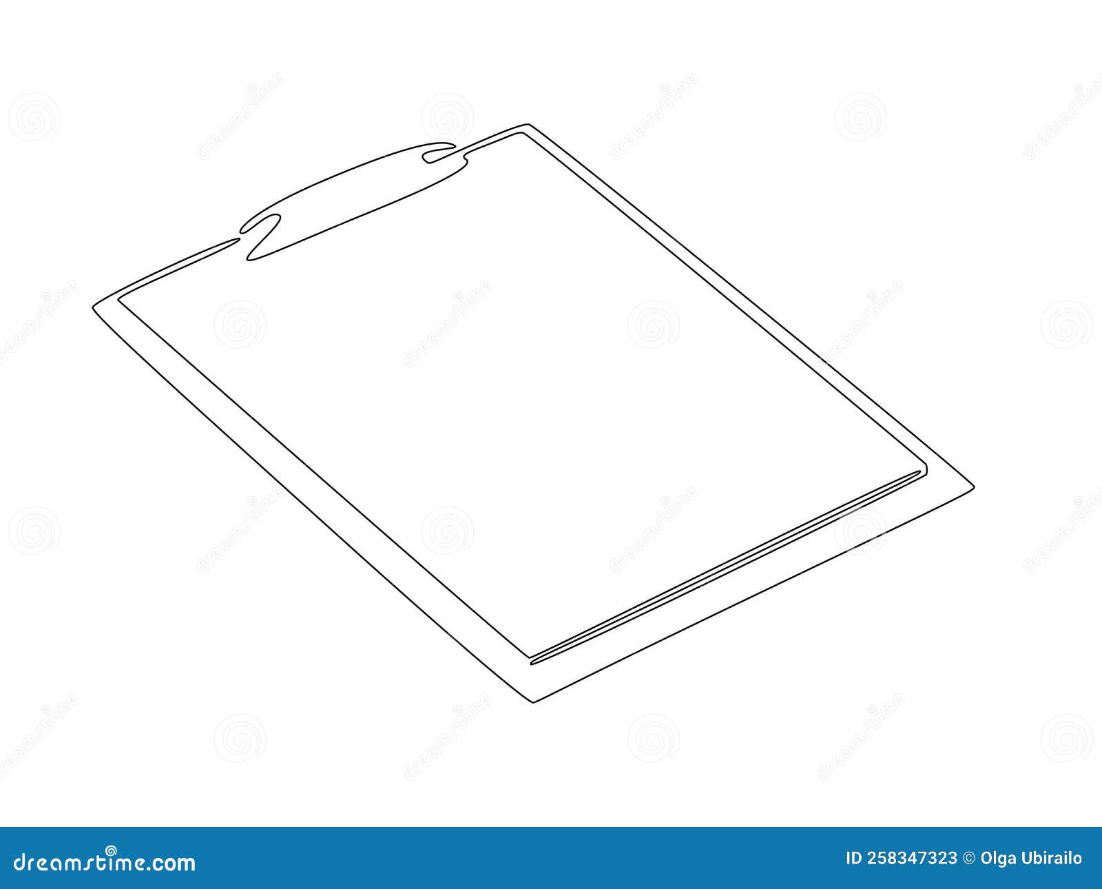 One Continuous Line Drawing of Clipboard with Checklist. Concept Test ...