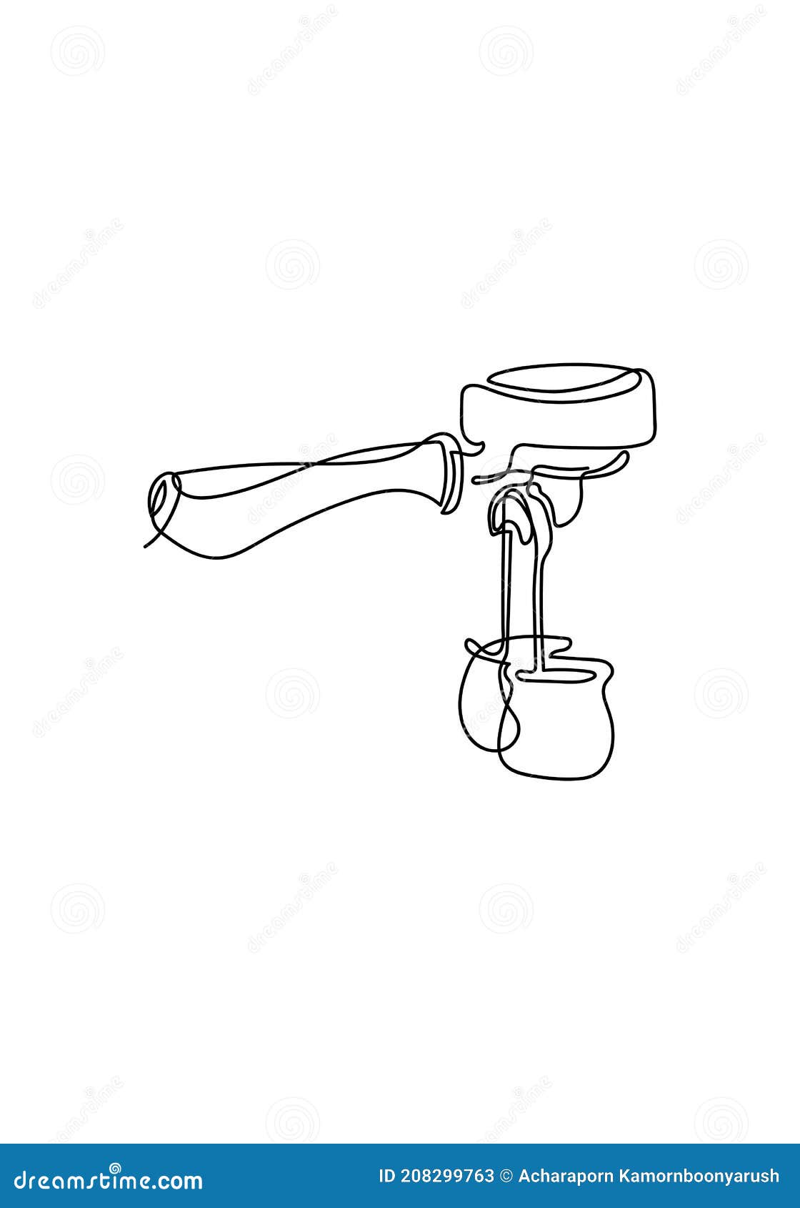 One Continuous Line Drawing of the Coffee in Modern Minimalistic Style ...