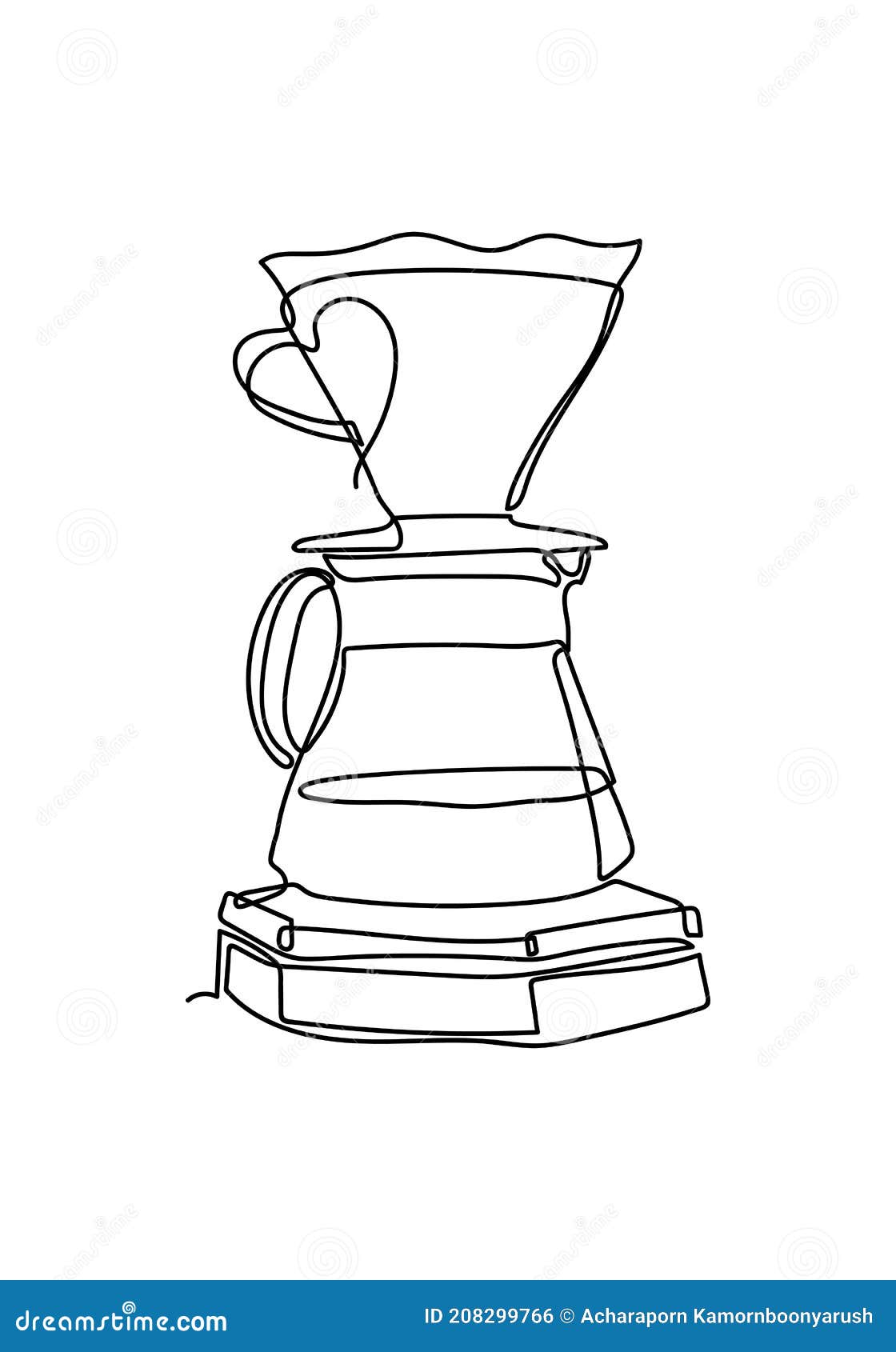 One Continuous Line Drawing of the Coffee in Modern Minimalistic Style ...
