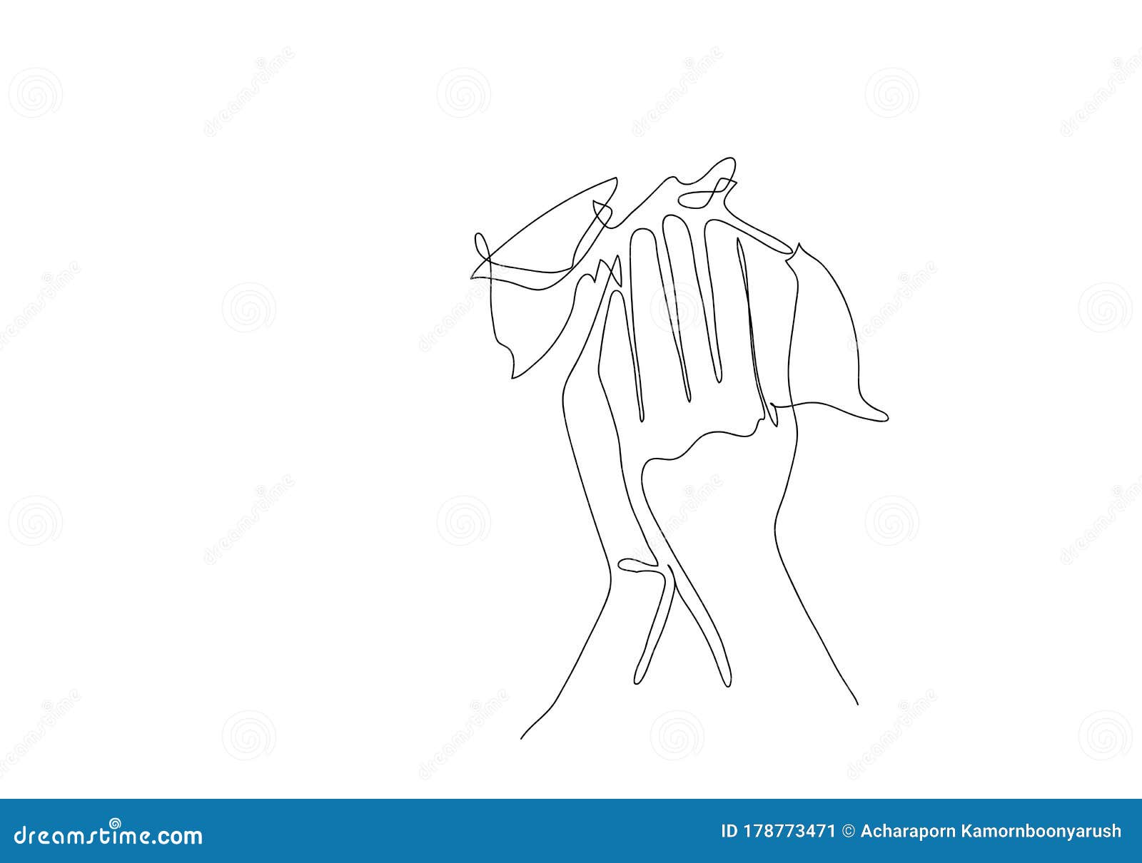 One Continuous Line Drawing Cough Woman Stock Illustration ...