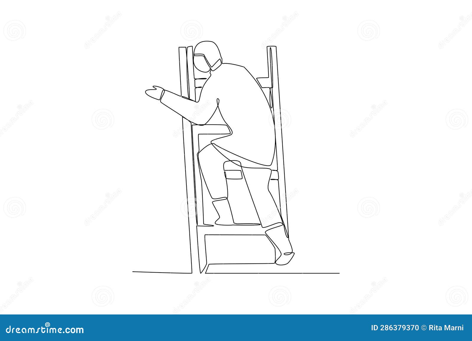 One Continuous Line Drawing of Emergency Rescue Concept. Stock ...