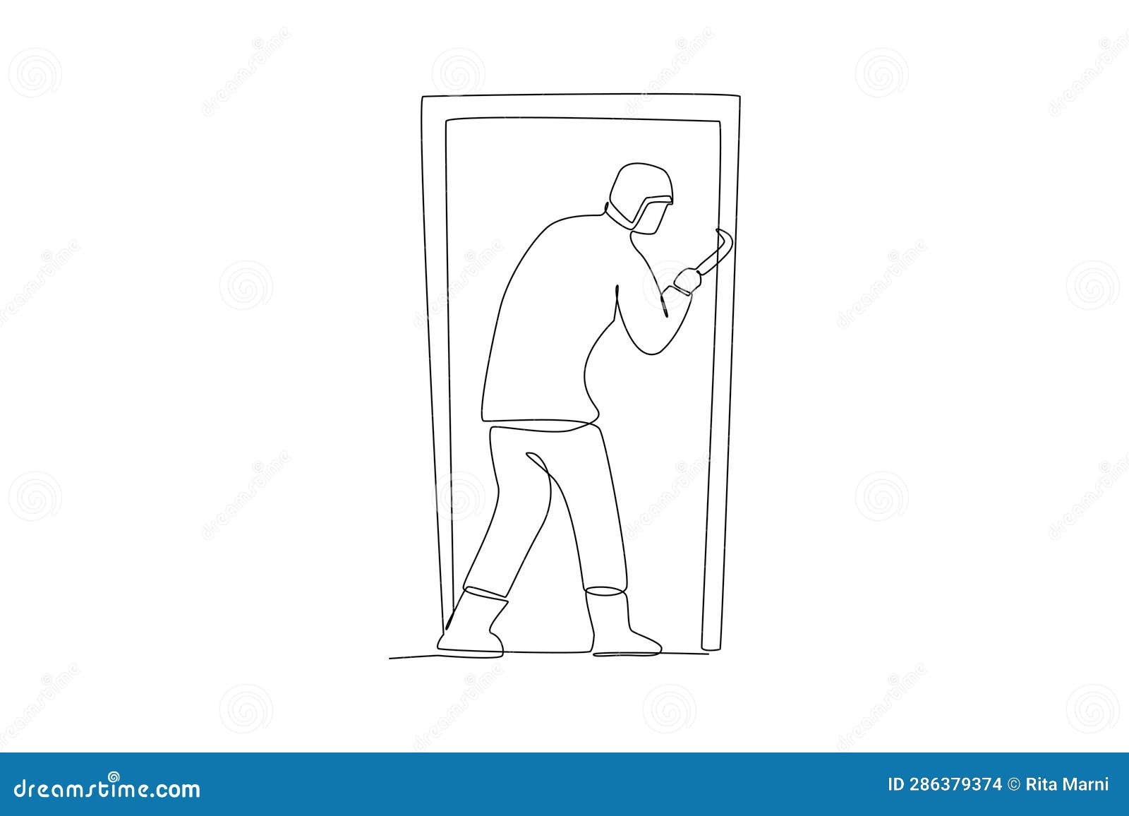 One Continuous Line Drawing of Emergency Rescue Concept. Stock ...