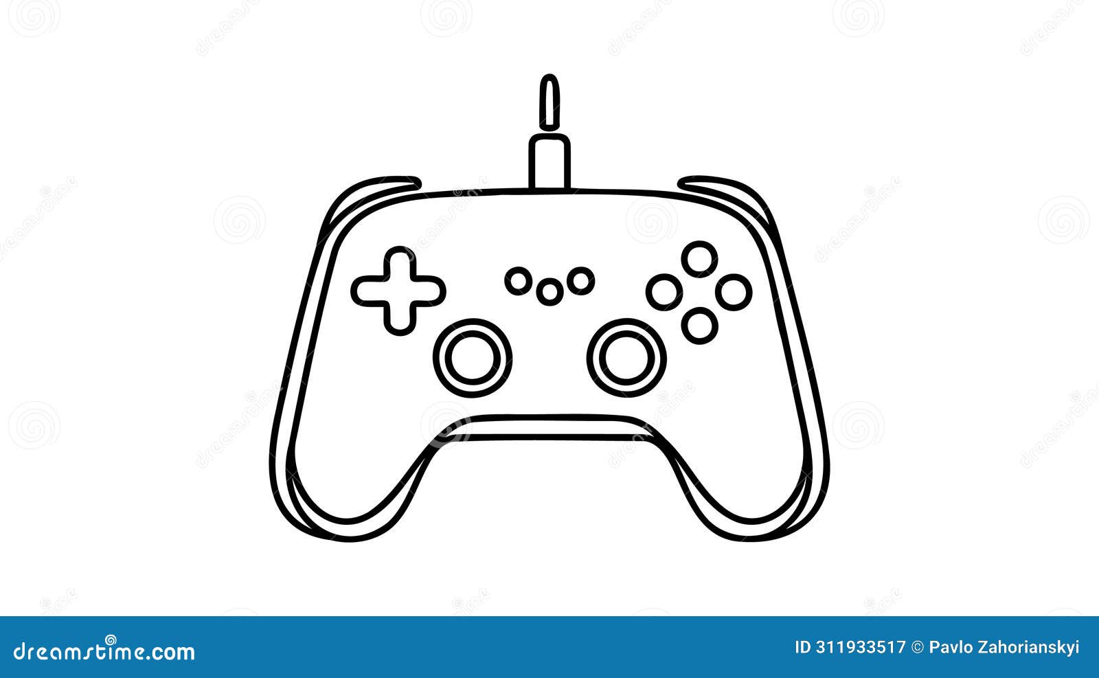 One Continuous Line Drawing of Game Stick. Joystick To Play the Game ...