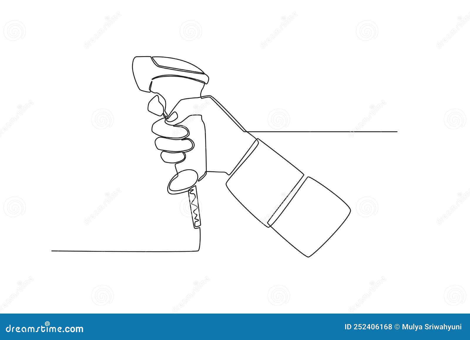 Hand Are Using Barcode Scanners. Shopping Mall Concept. Vector ...