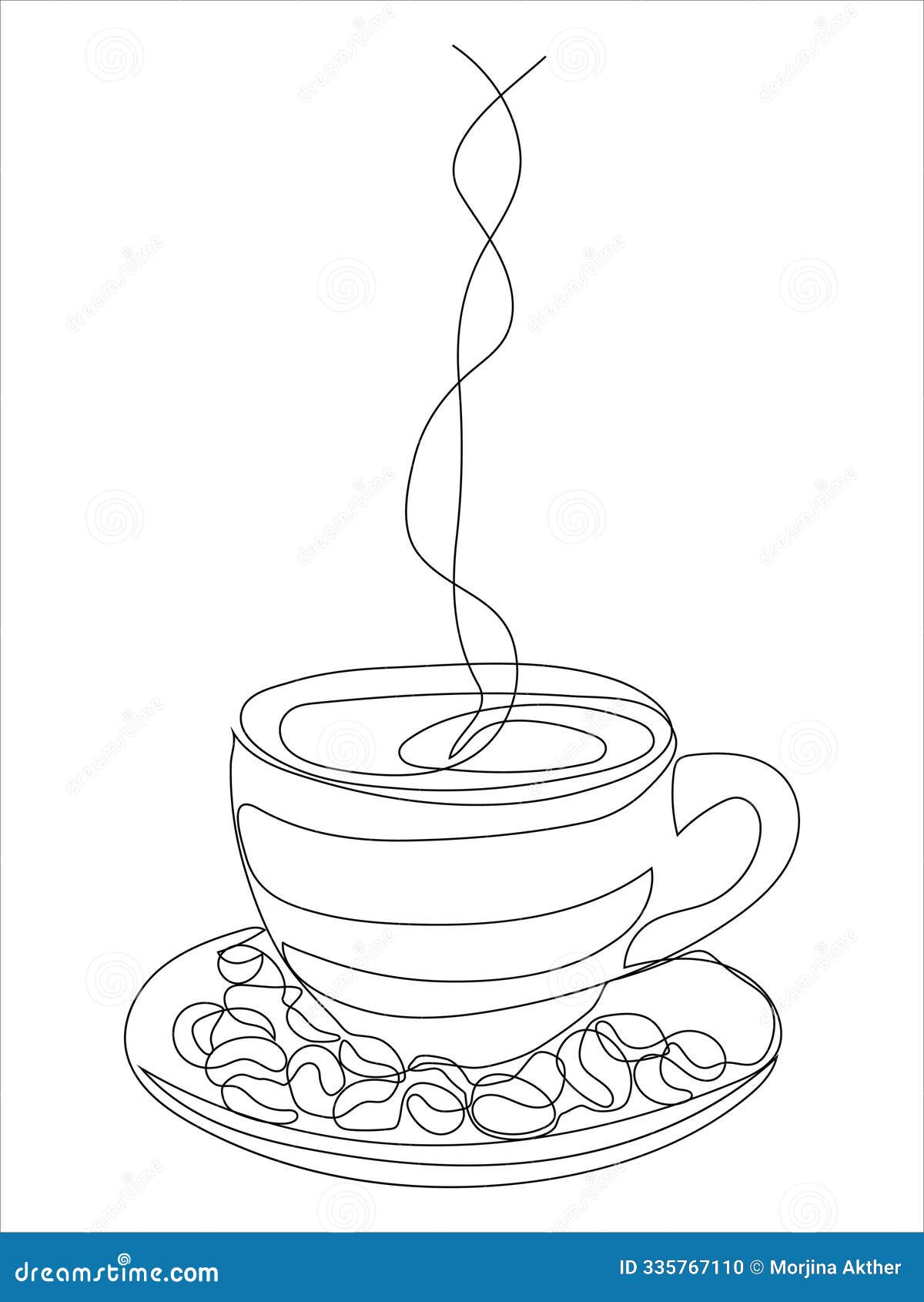 One Continuous Line Drawing of Hands Holding a Cup of Tea. Stock Vector ...