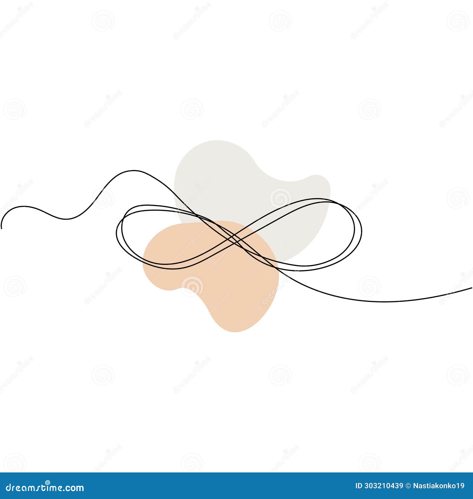 One Continuous Line Drawing of Infinity Symbol. Loop Mobius Icon and ...