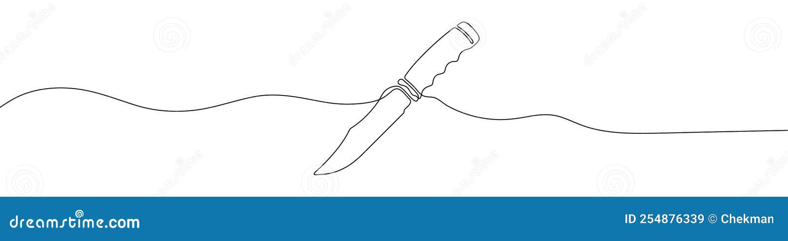 One Continuous Line Drawing of Knife. Knife Linear Background Stock ... One Continuous Line Drawing of Knife. Knife Linear Background Stock ...