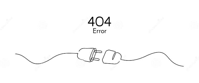 One Continuous Line Drawing of Plug and Socket Unplug. Power Electric ...