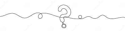 One Continuous Line Drawing of Question Mark. Question Mark Isolated ...