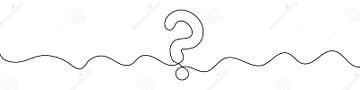 One Continuous Line Drawing of Question Mark. Question Mark Isolated ...