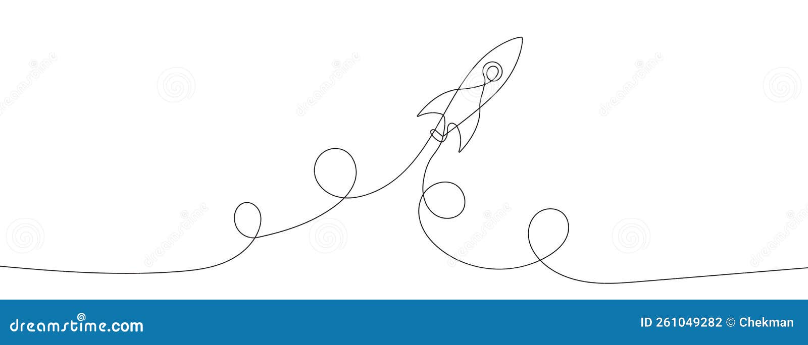 One Continuous Line Drawing of Spacecraft. Rocket Space Ship Launch ... One Continuous Line Drawing of Spacecraft. Rocket Space Ship Launch ...