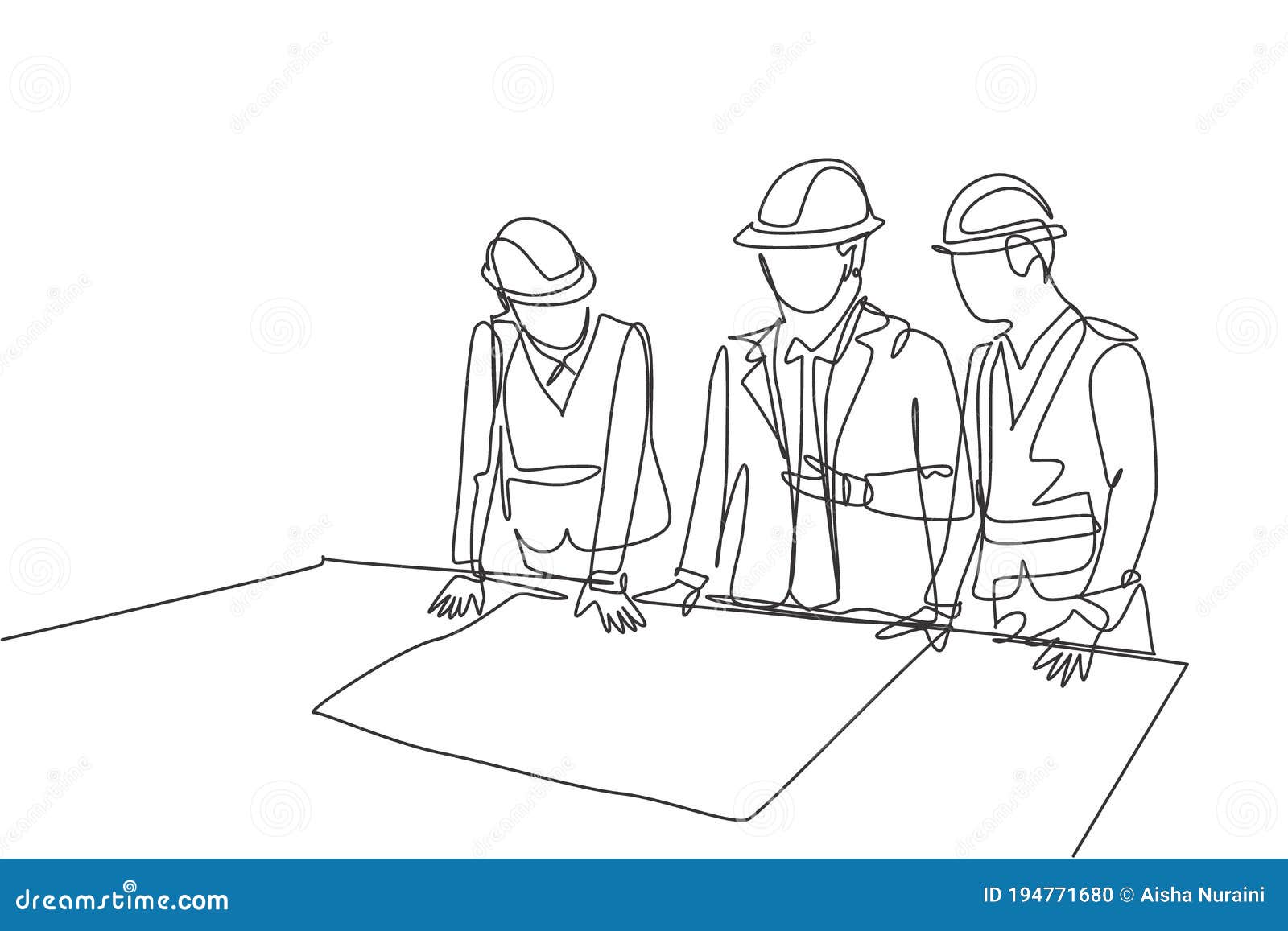 One Continuous Line Drawing Team of Young Architects Presenting ...