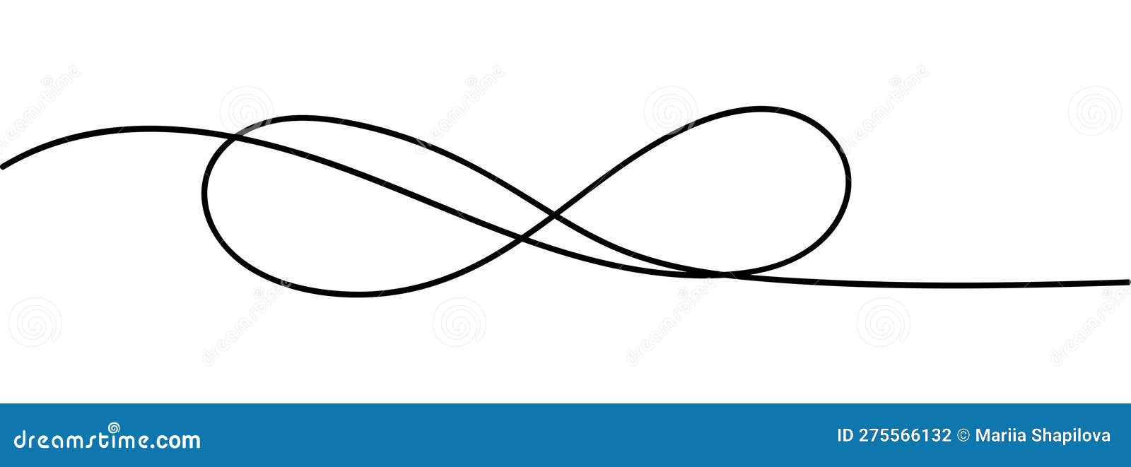 One Continuous Line of Infinity Symbol Stock Vector - Illustration of ...