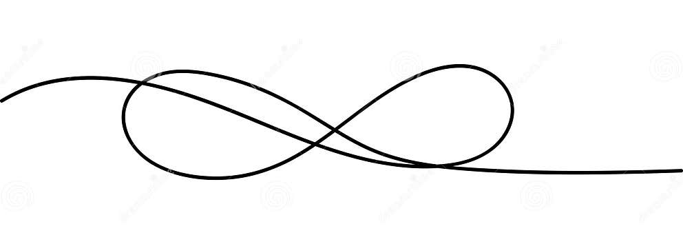 One Continuous Line of Infinity Symbol Stock Vector - Illustration of ...