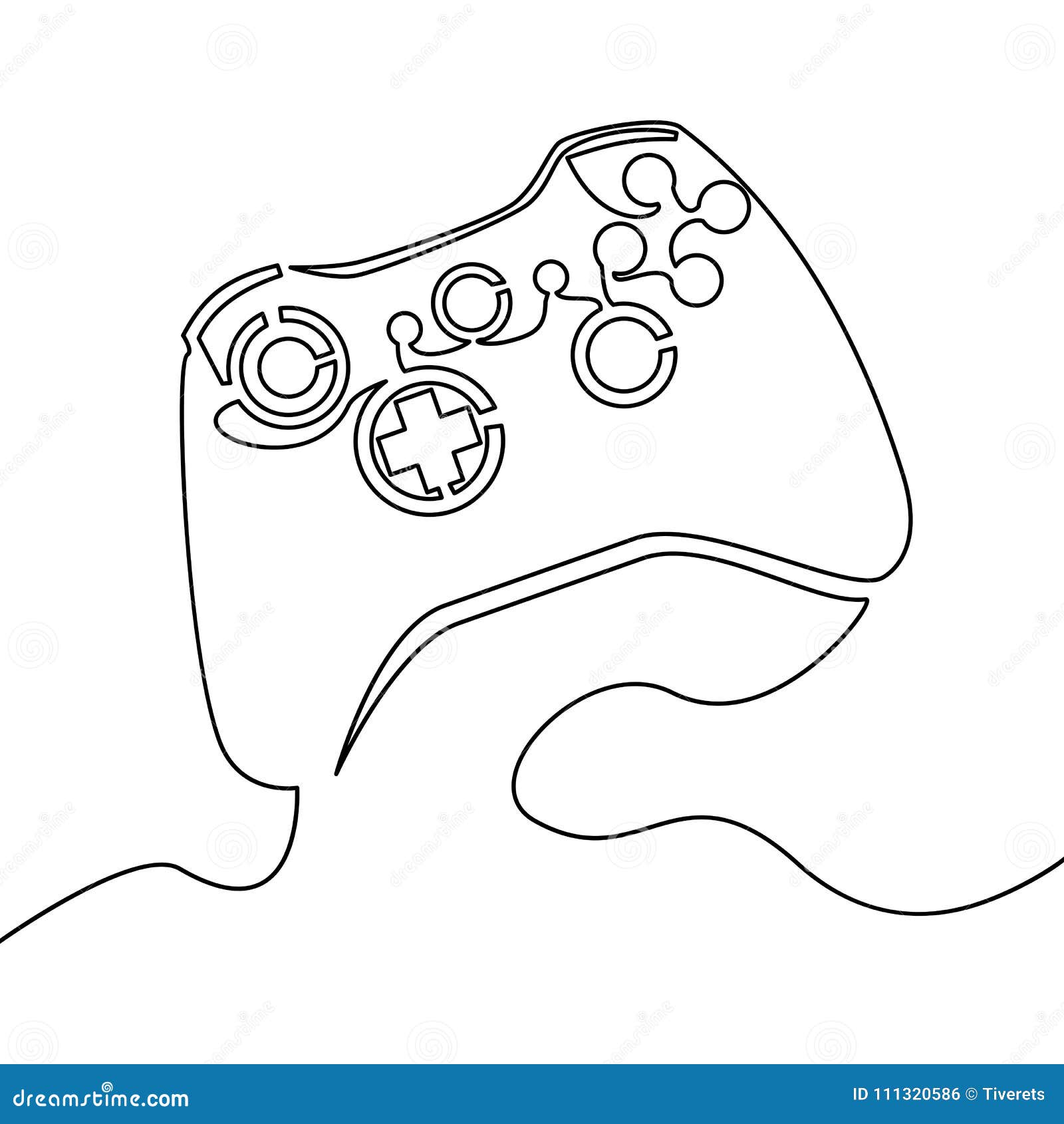 Xbox Controller Drawing Outline