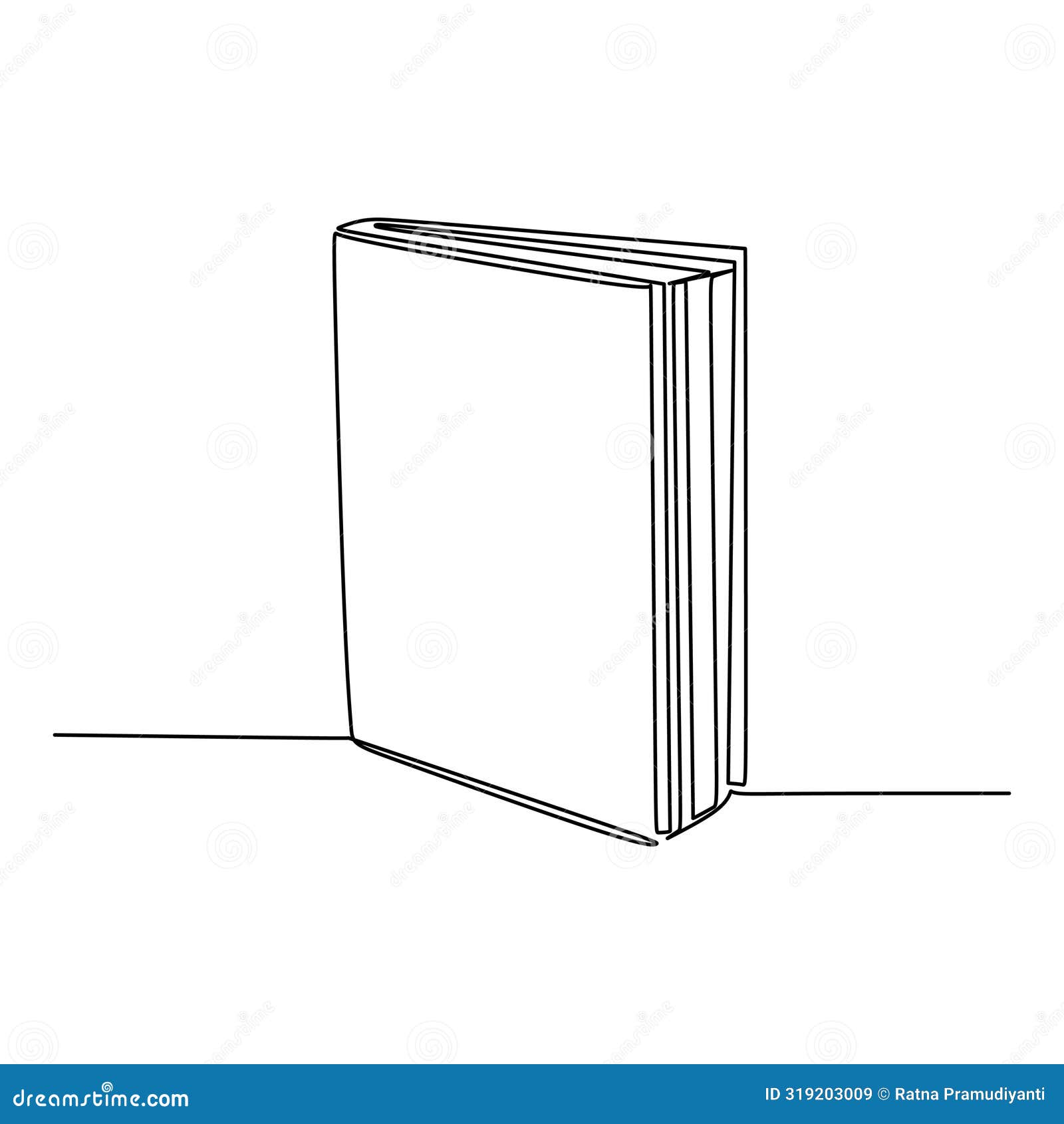 One Continuous Single Line of Book on White Background Stock Vector ...