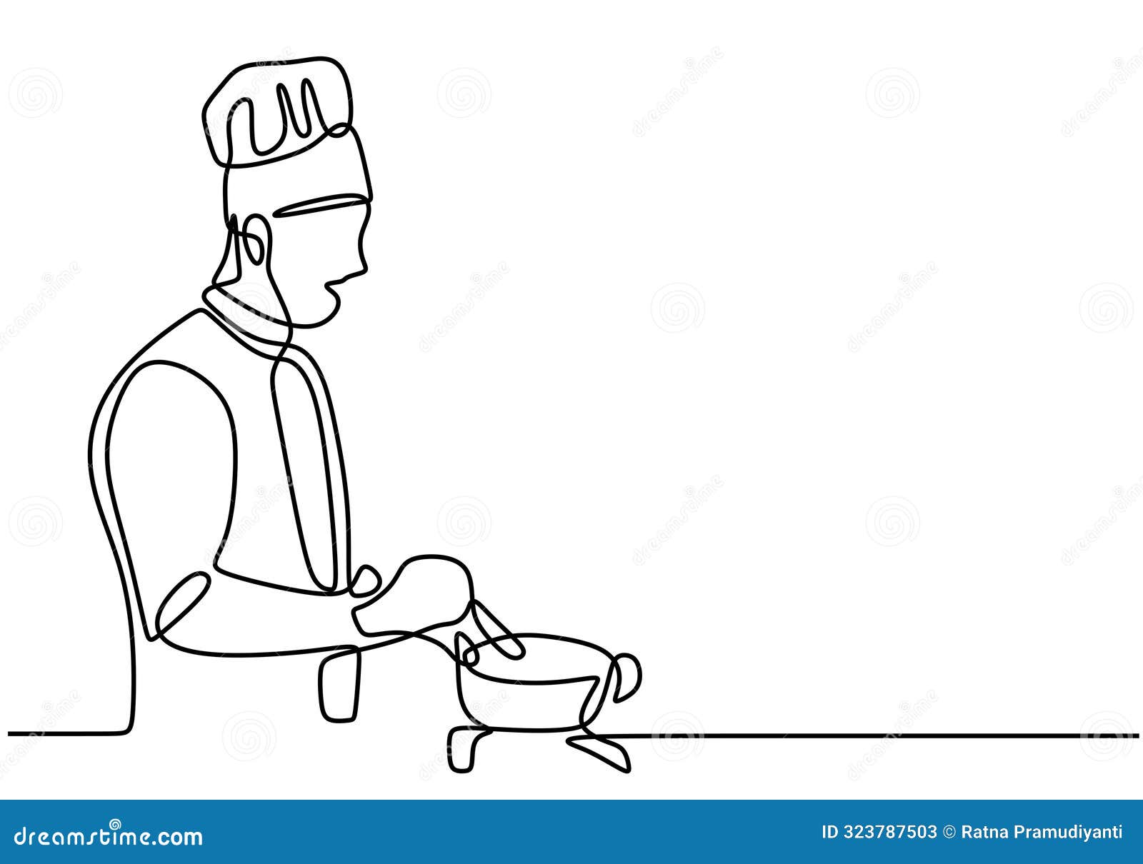 One Continuous Single Line Drawing of Chef Cooking Stock Vector ...