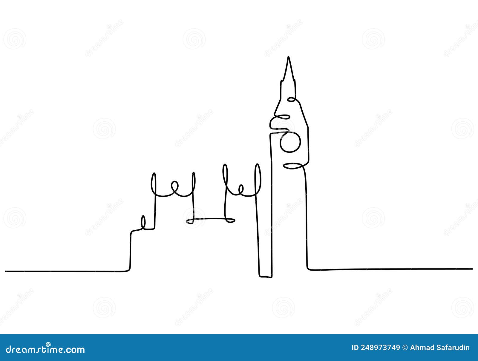 Elizabeth Tower Clock Big Ben Vector Illustration | CartoonDealer.com ...