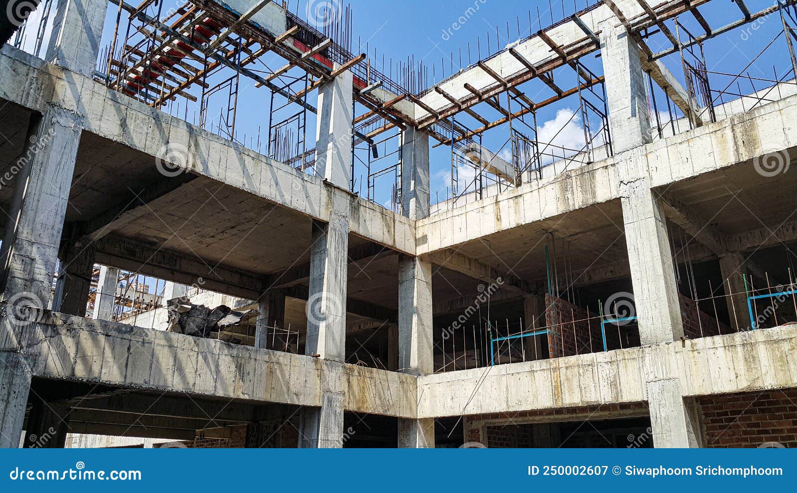 One Corner of the Floor and Pillars in the Structure of the Building ...