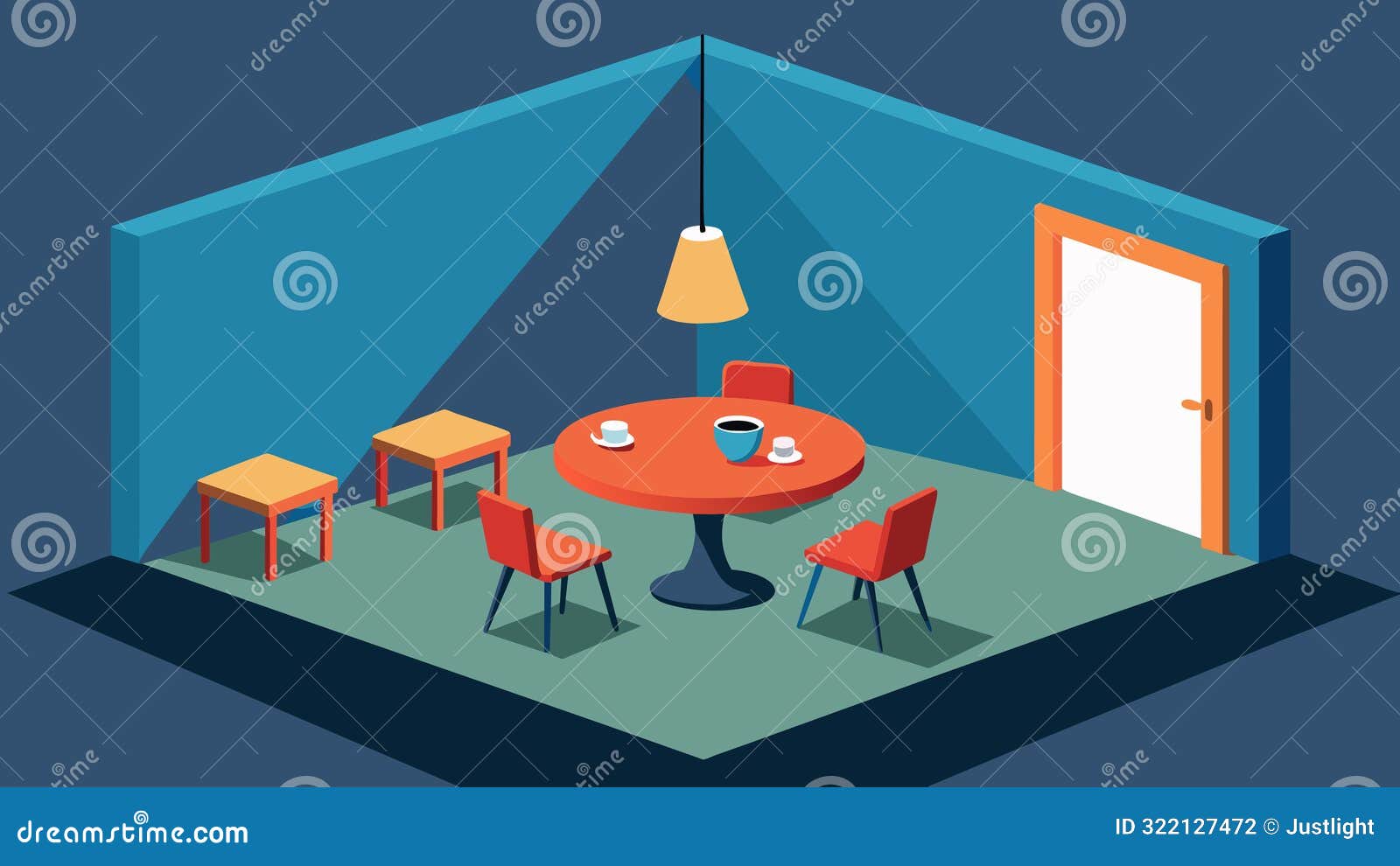 In One Corner a Makeshift Break Area Has Been Set Up with Tables and ...