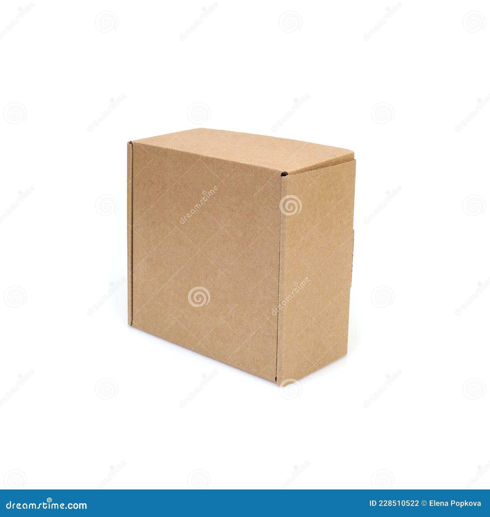 One Craft Box Isolated on White Background Stock Photo - Image of draft ...