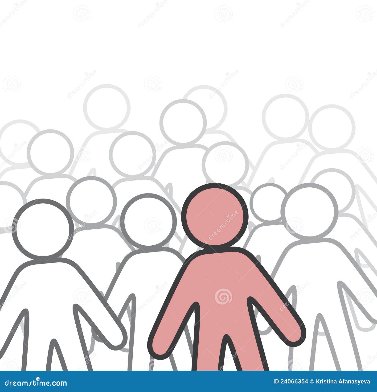One in a crowd stock vector. Illustration of chosen, specific - 24066354