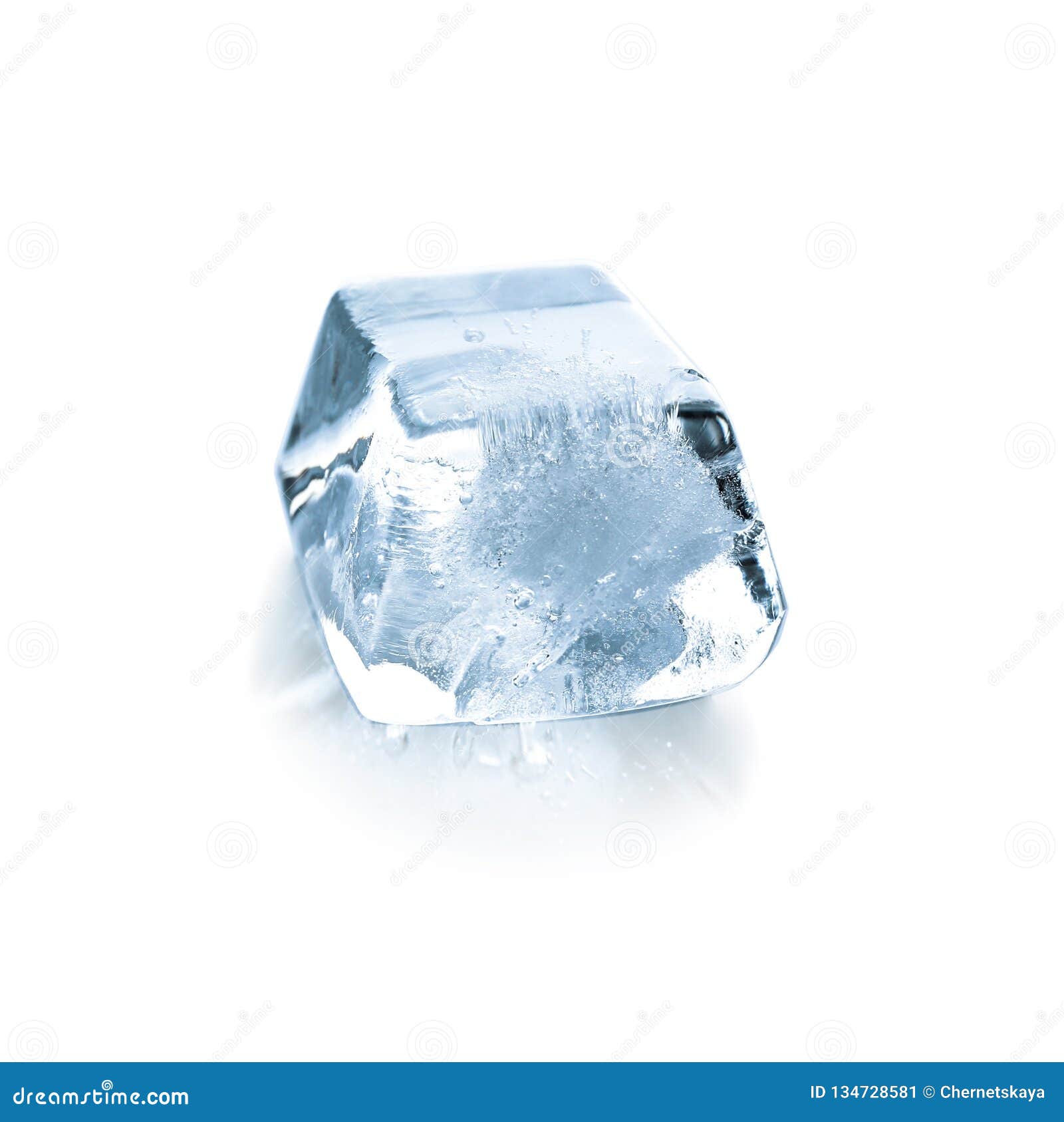 One crystal ice cube stock image. Image of shine, cold - 134728581