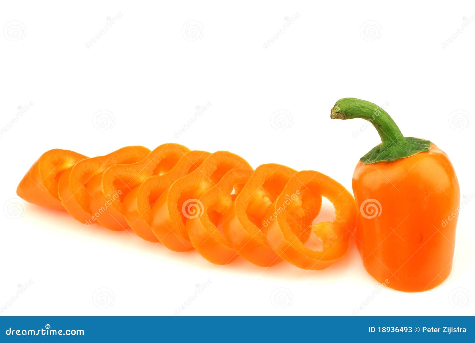 One Cut Orange Pepper(capsicum) Stock Image - Image of ingredient ...