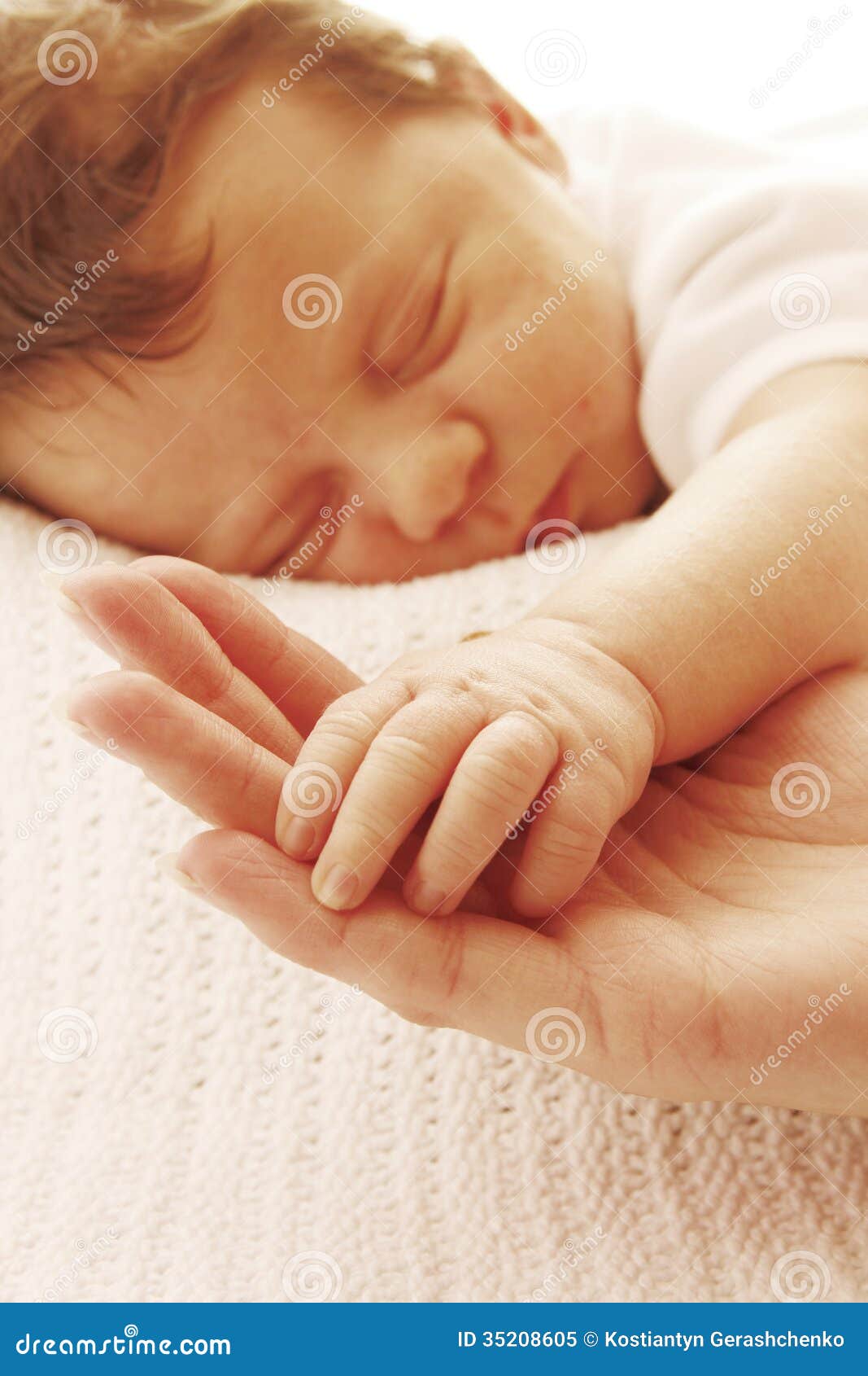 One Cute Little Newborn Baby Stock Image - Image of people, emotion ...