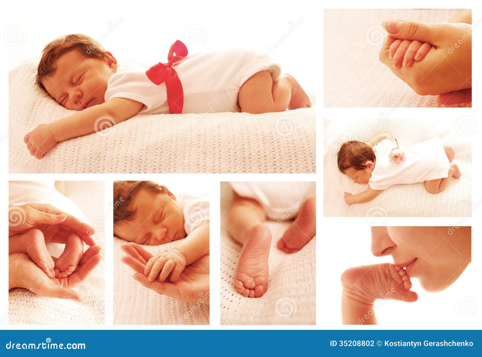One Cute Little Newborn Baby Stock Photo - Image of healthy, months ...
