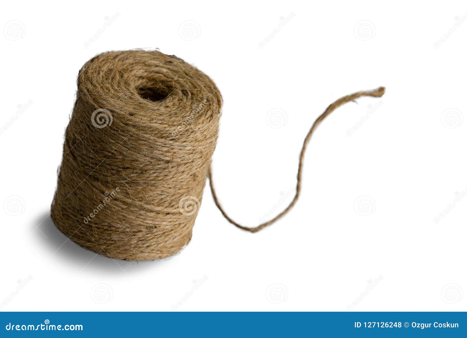 One Isolated Coil of Brown Heavy Duty String Stock Photo - Image of ...