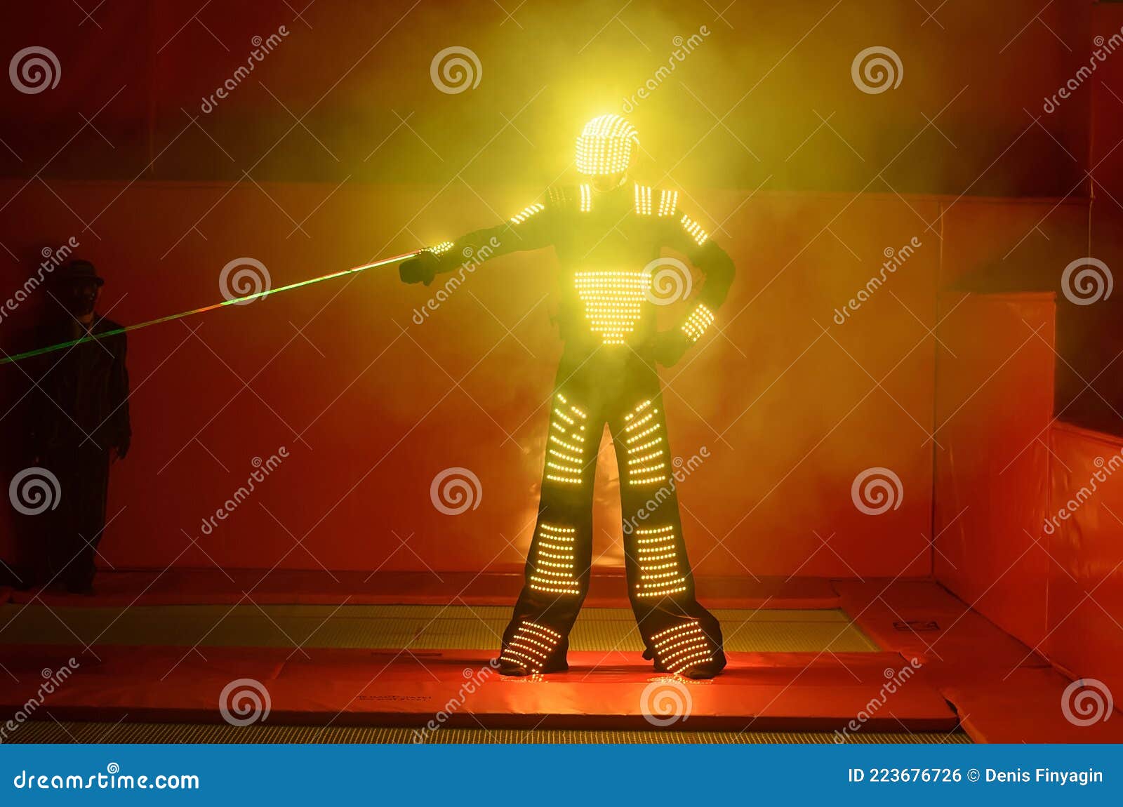 One Dancer is Dancing in an LED Suit Editorial Photo - Image of light ...