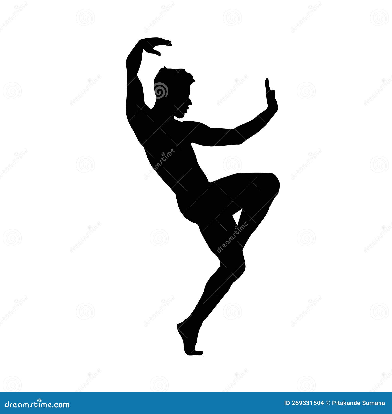 One dancers stock vector. Illustration of woman, movement - 269331504