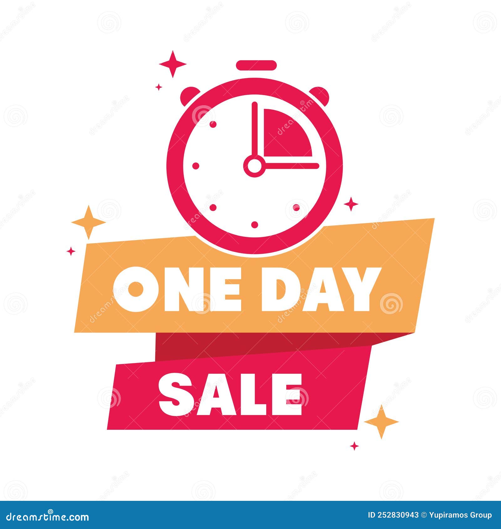 One day sale stock vector. Illustration of price, store - 252830943