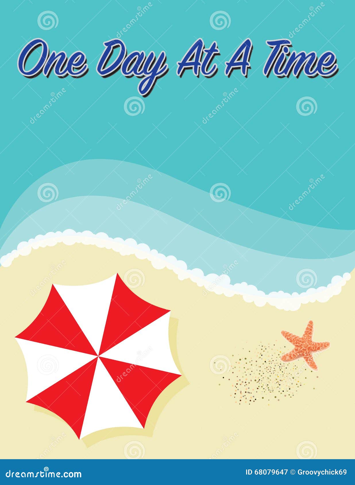 One Day at a Time stock vector. Illustration of remorse - 68079647