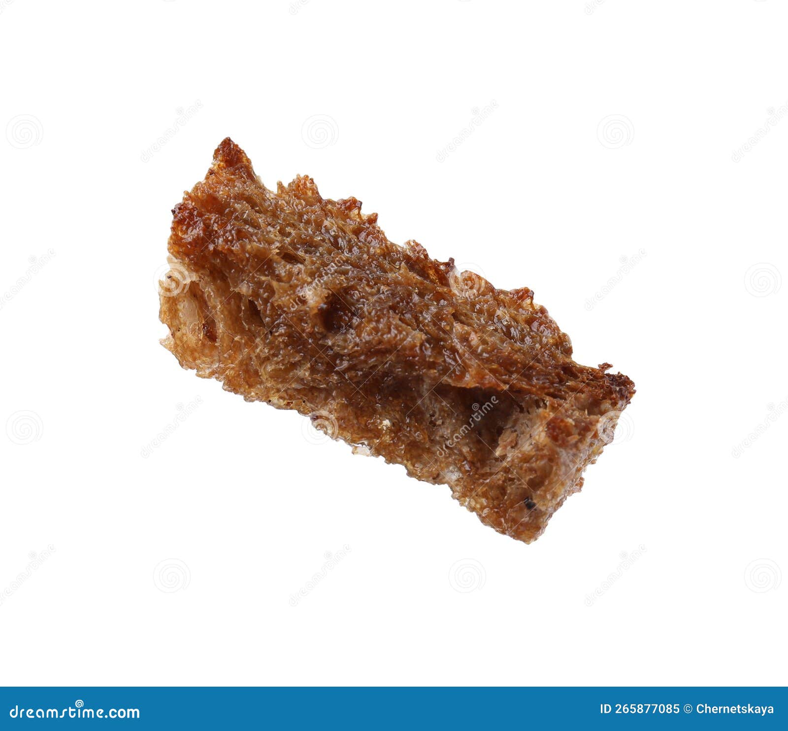 One Delicious Crispy Rusk Isolated on White Stock Image - Image of ...