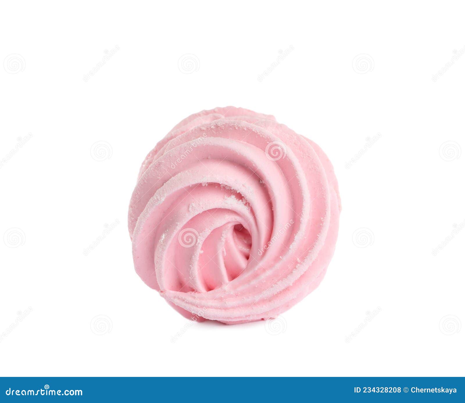 One Delicious Pink Zephyr Isolated on White Stock Photo - Image of ...