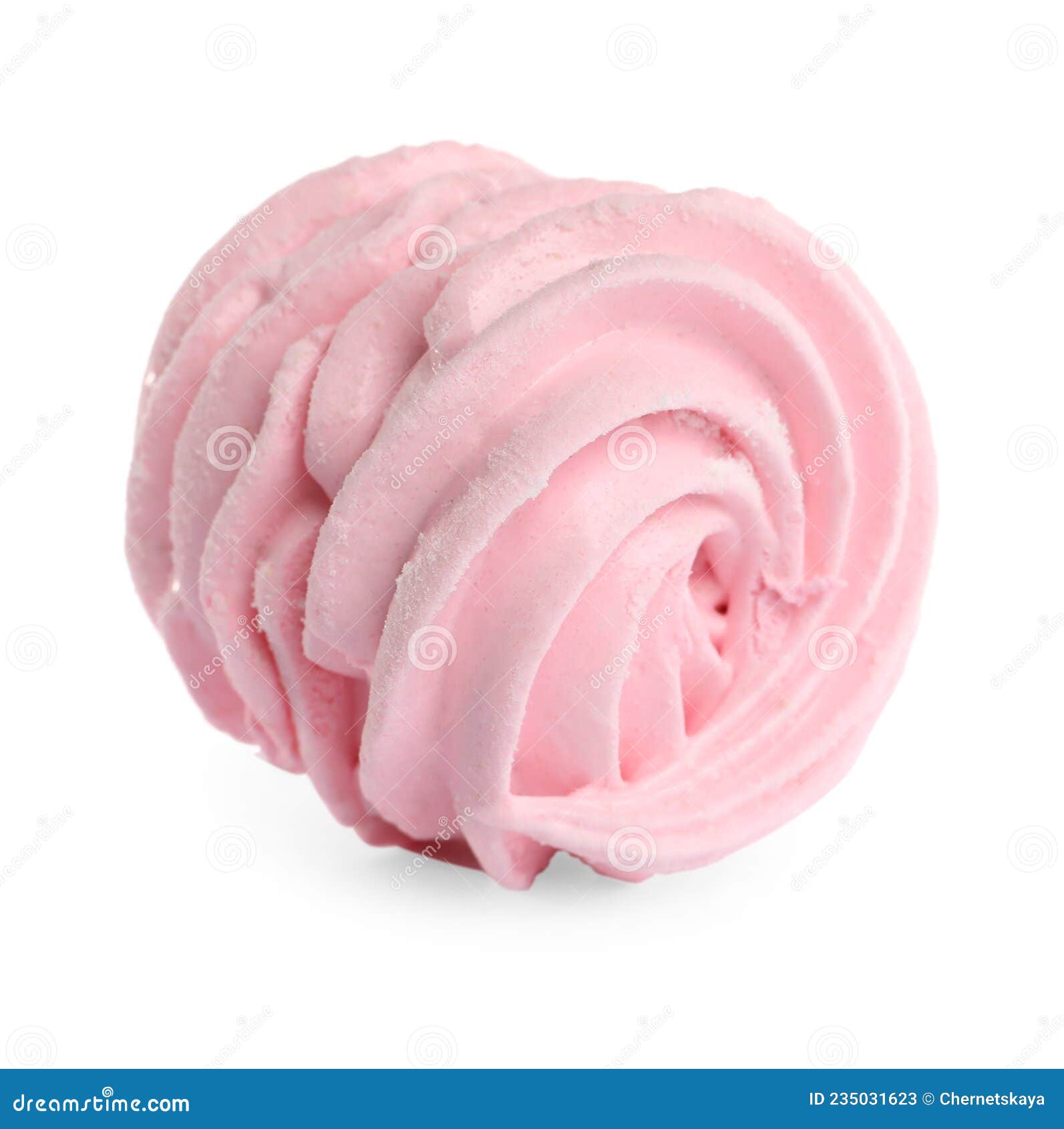 One Delicious Pink Zephyr Isolated on White Stock Image - Image of ...