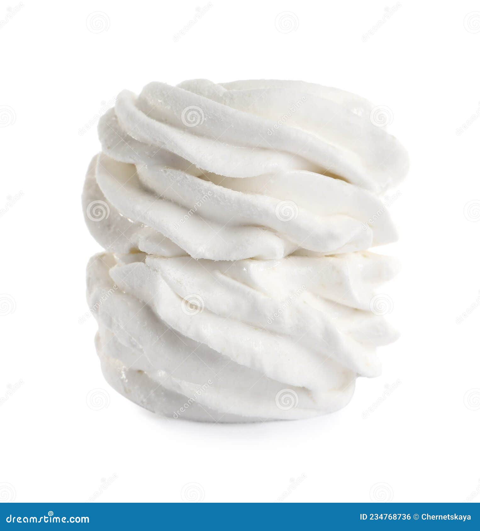 One Delicious Sweet Zephyr Isolated on White Stock Photo - Image of ...
