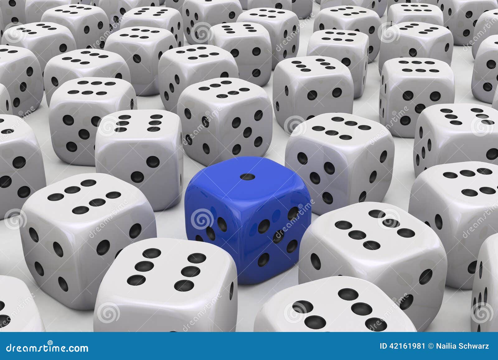 Dice Of God. Dice With The Same Denomination In Space Illustration ...