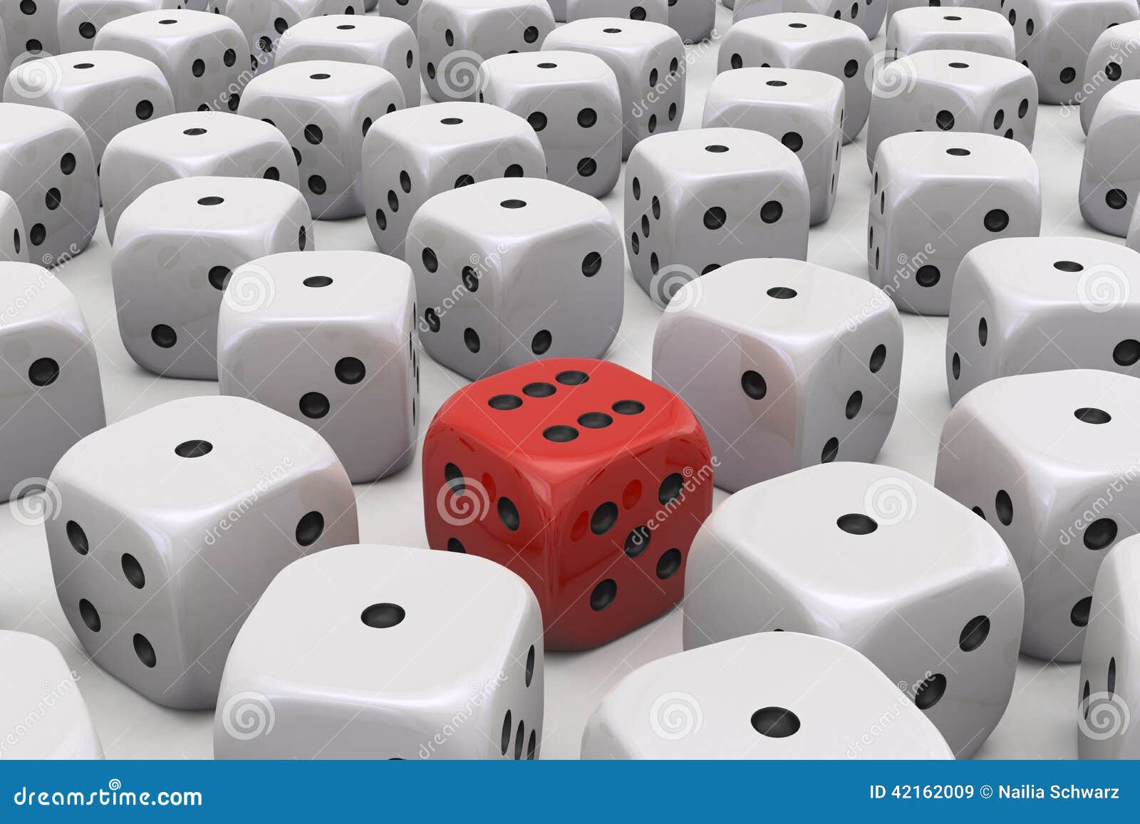 One Die is different stock illustration. Illustration of cubes - 42162009