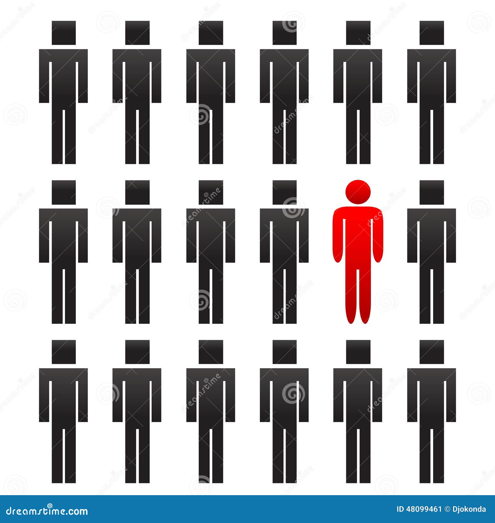 One Different Man among Another People Stock Vector - Illustration of ...