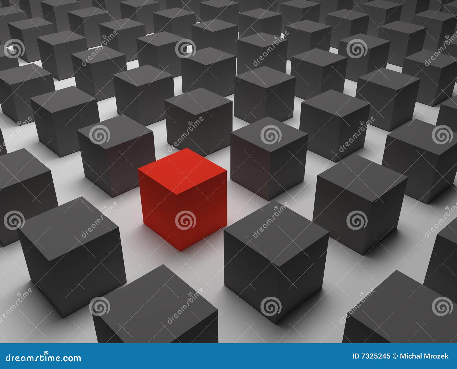 One different red cube stock illustration. Illustration of shape - 7325245
