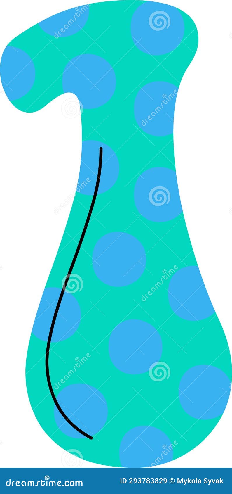 One Digit Cartoon Font stock vector. Illustration of sign - 293783829