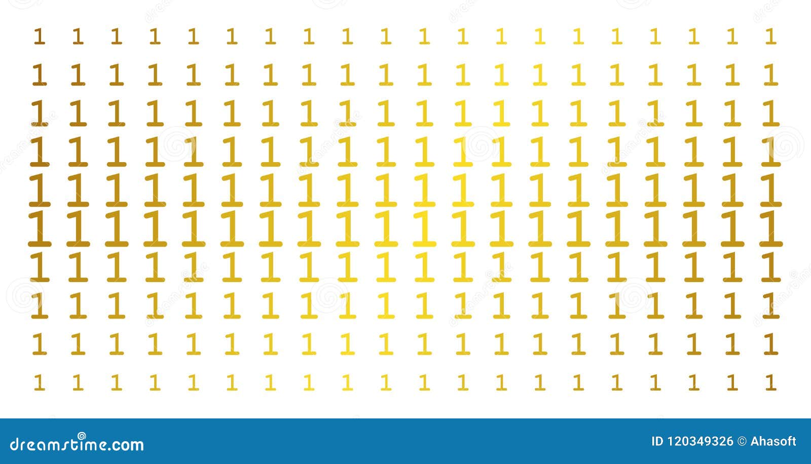 One Digit Gold Halftone Grid Stock Vector - Illustration of abstraction ...