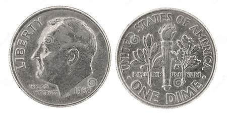 One dime stock photo. Image of numismatics, coin, cash - 12294380