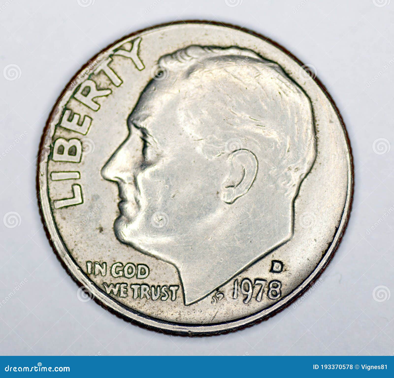 One dime of America stock photo. Image of label, currency - 193370578