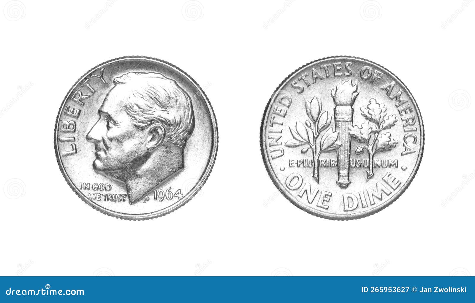 One dime silver coin stock image. Image of mintage, mint - 265953627